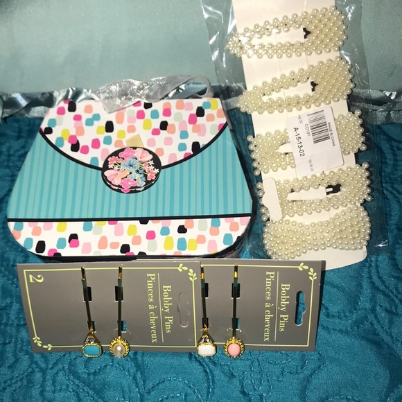 Pink Magnolia | Accessories | New Barrettes In A Keepsake Purse Box ...